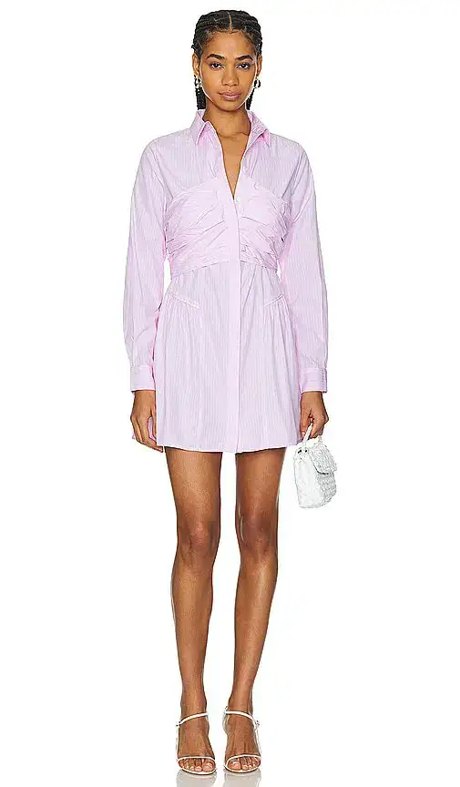 Sovere Evermore Corset Shirt Dress In Musk - 65% Off | Editorialist