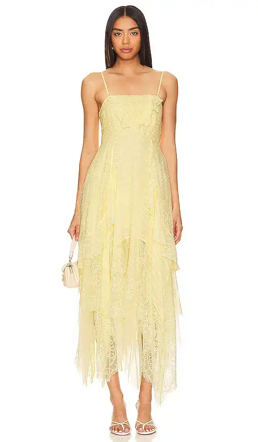 Free People Sheer Bliss Maxi Dress In Anise Flower - 6% Off | Editorialist