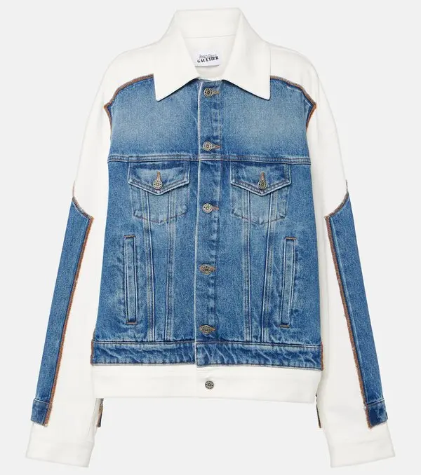 Jean Paul Gaultier Paneled Denim Jacket - Blue