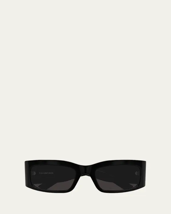 Balenciaga Rectangle Sunglasses - Black