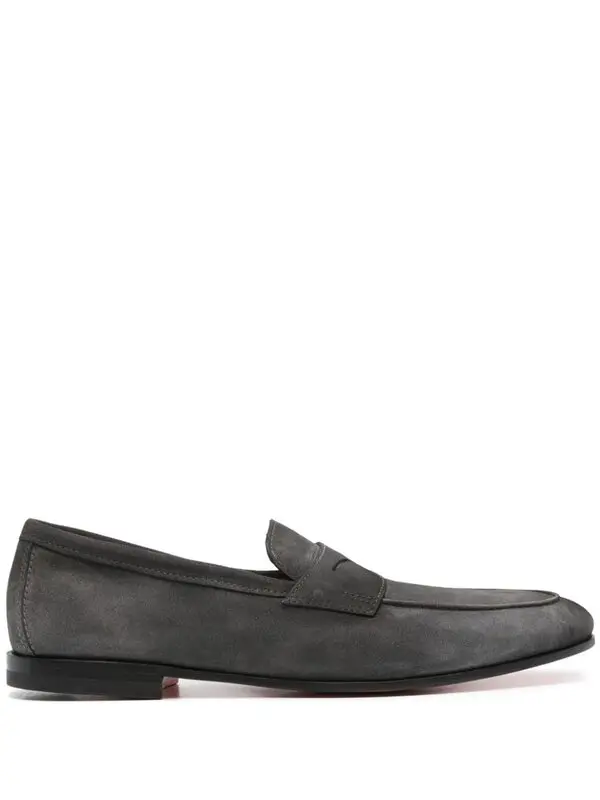 Santoni Carlo Suede Loafers - Grey