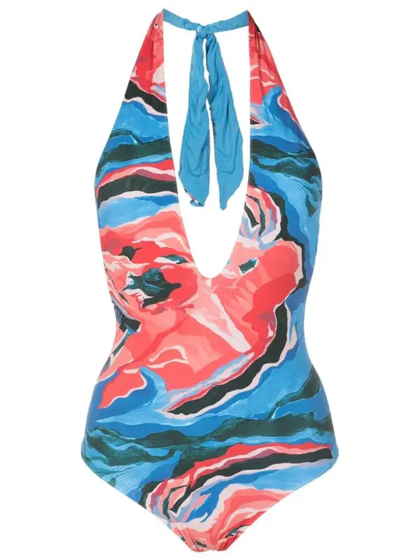 CLUBE BOSSA Baron Plunging One-piece Swimsuit