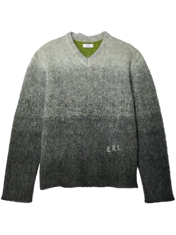 ERL Gradient-effect V-neck Jumper