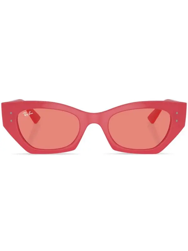 Ray-ban Zena Geometric-frame Sunglasses - Red
