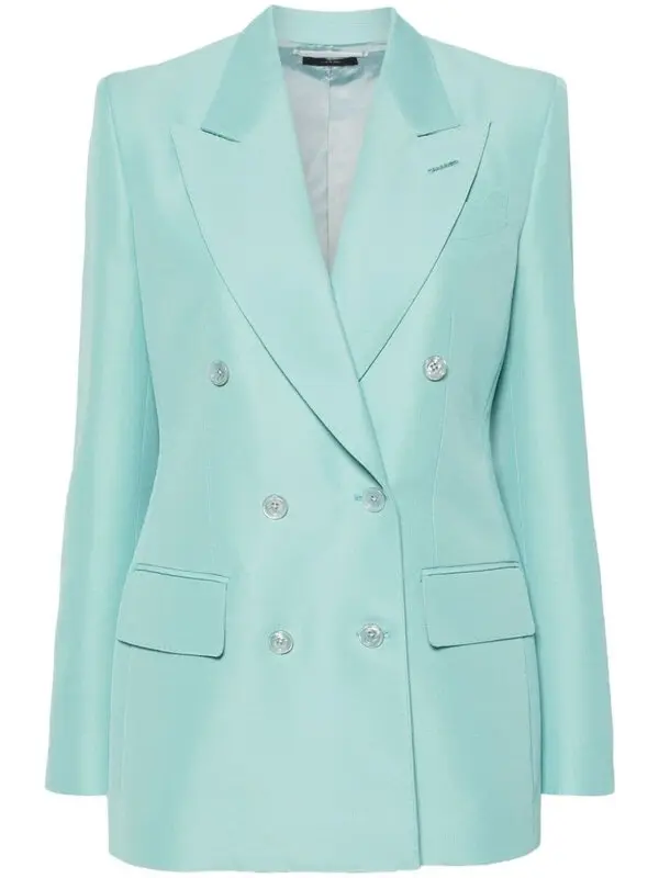 TOM FORD Double-breasted Blazer - Blue