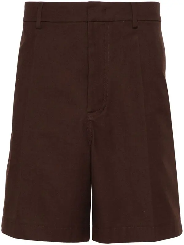 Valentino Garavani Pressed-crease Tailored Shorts - Brown
