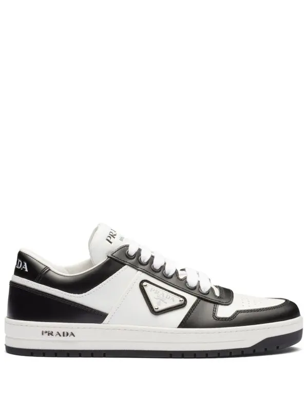 Prada Downtown Leather Sneakers - White