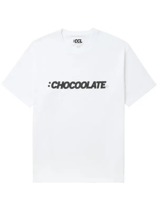 CHOCOOLATE Logo-print Cotton T-shirt - White