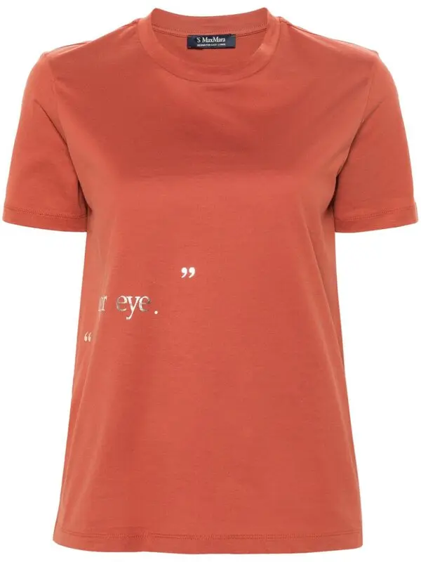Max Mara Slogan-print Cotton T-shirt