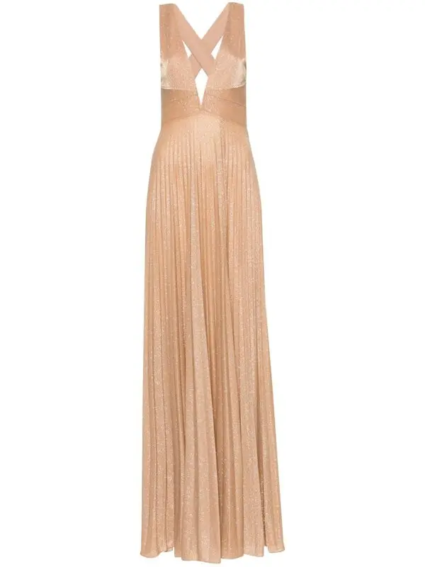 NISSA Glittery Plissé Gown