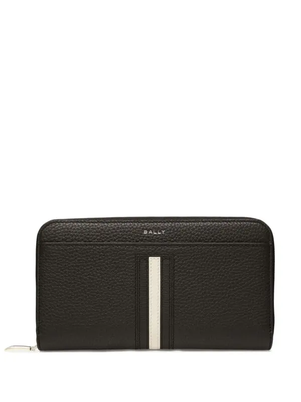 Bally Striped-edge Leather Cardholder