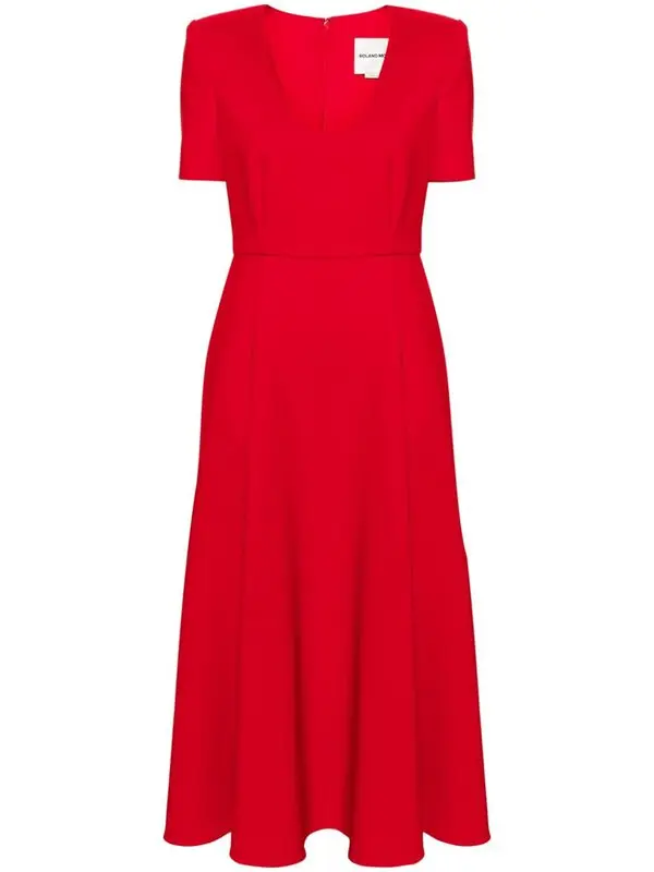 Roland Mouret A-line Crepe Midi Dress