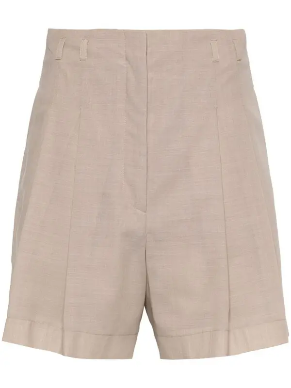 Philosophy Di Lorenzo Serafini Pleated Tailored Shorts - Neutrals