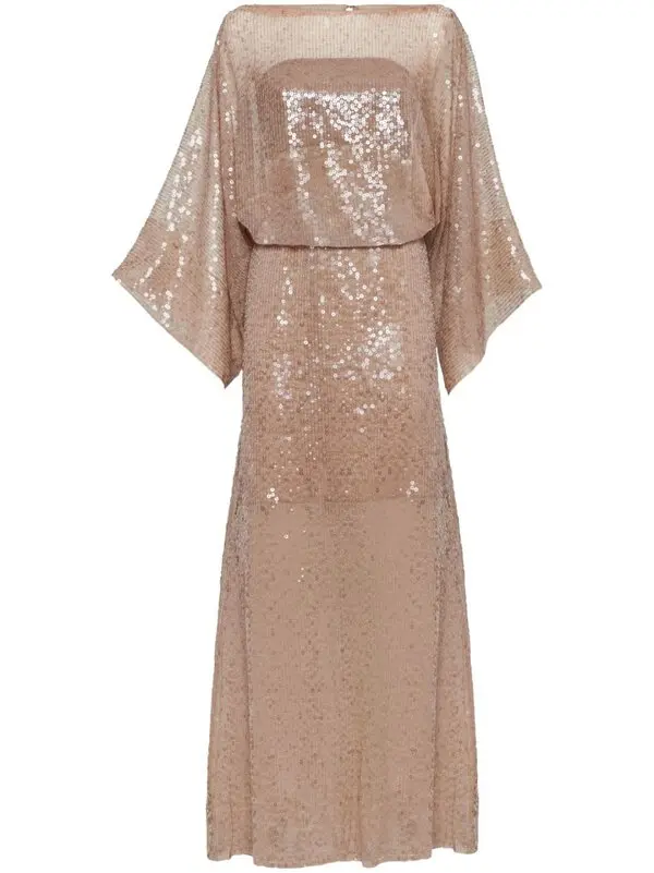 Brunello Cucinelli Sequined Silk Maxi Dress