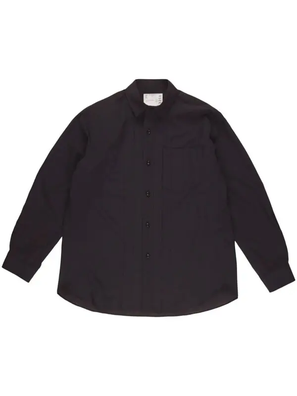Sacai Pleat-detail Button-up Shirt