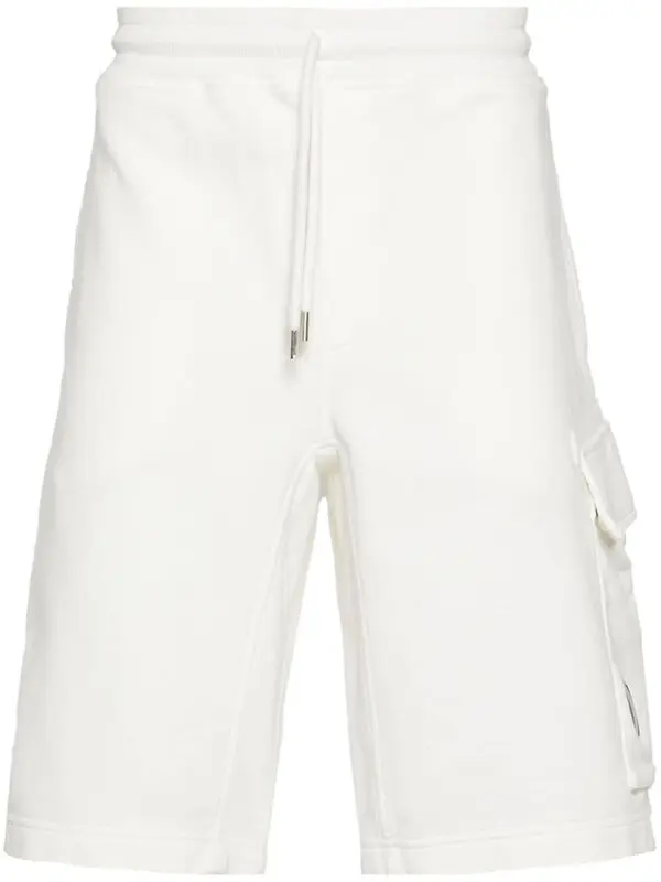 C.P. COMPANY Lens-detail Bermuda Shorts - White