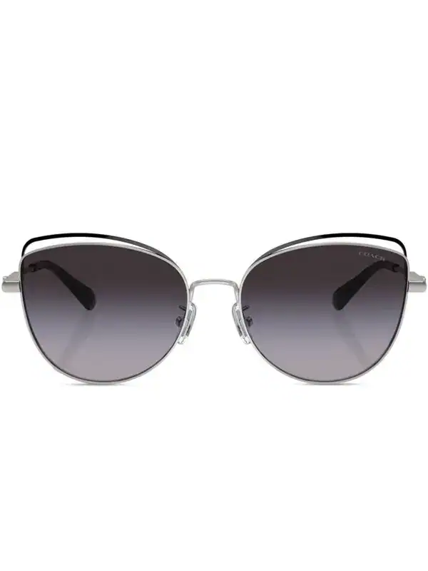 Coach Bandit Wire Oval-frame Sunglasses - Black | Editorialist