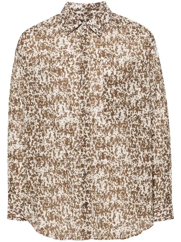 LEMAIRE Abstract-print Cotton Shirt