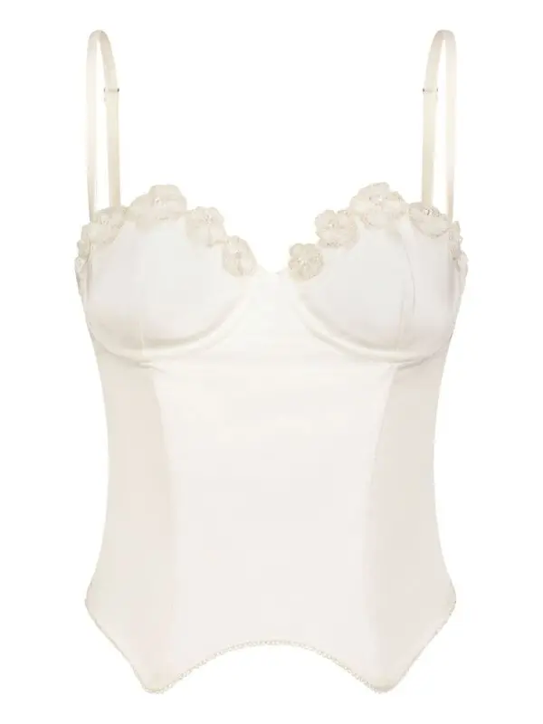 Kiki De Montparnasse Chouchou Corset Top - White