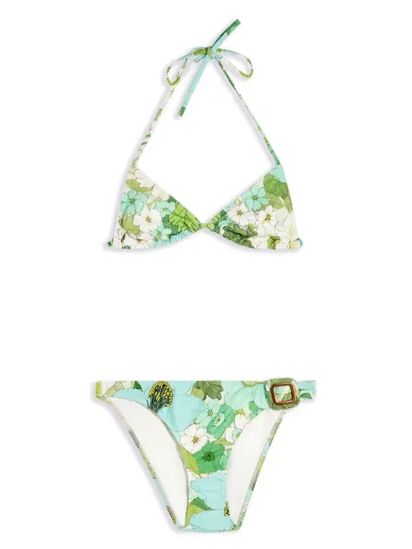 TOM FORD Floral Print Bikini Set - Blue
