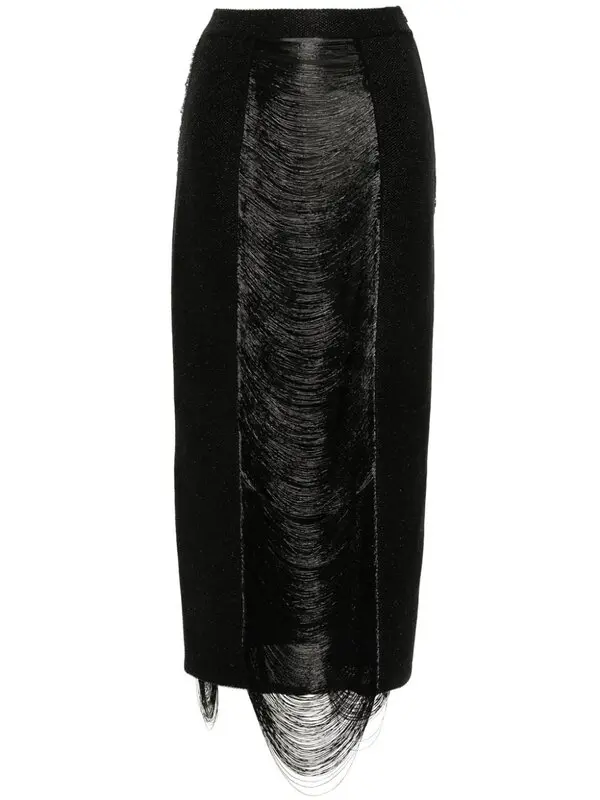 Alexander McQueen Fringe-detail Panelled Skirt