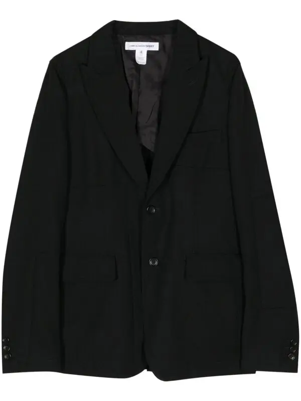 Comme Des Garçons Single-breasted Wool Blazer