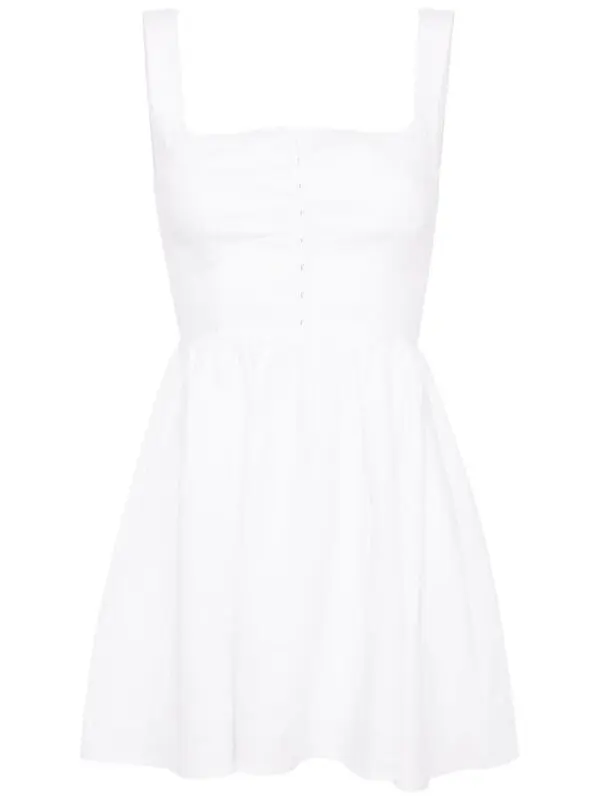 criss cross linen blend midi dress Delaney Crisscross Back Dress