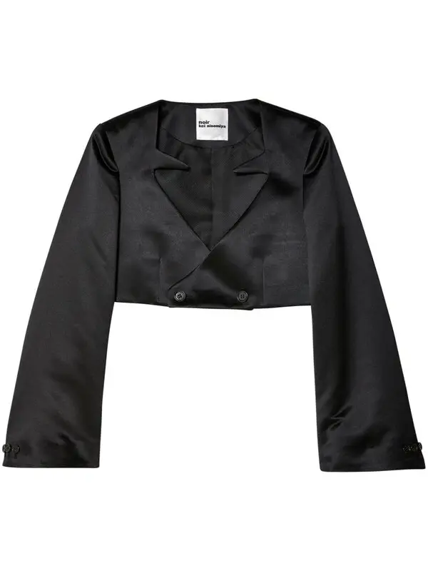 Noir Kei Ninomiya Double-breasted Cropped Blazer