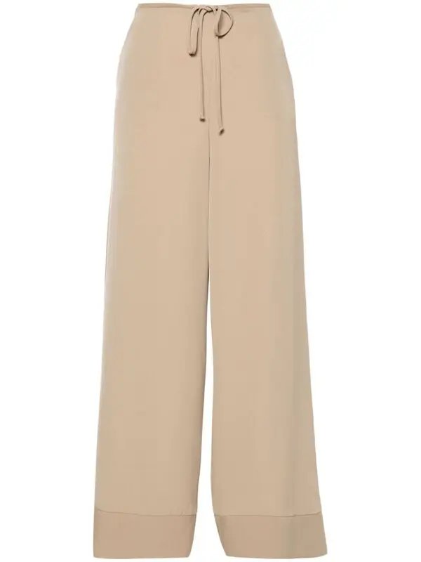 MERCI Wide-leg Twill Trousers