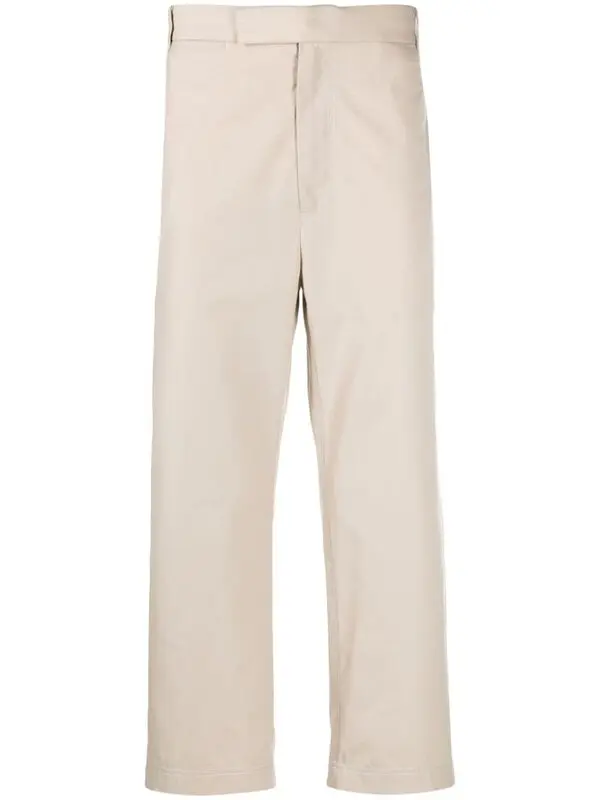 Thom Browne Typewriter Cloth Straight Trousers - Neutrals