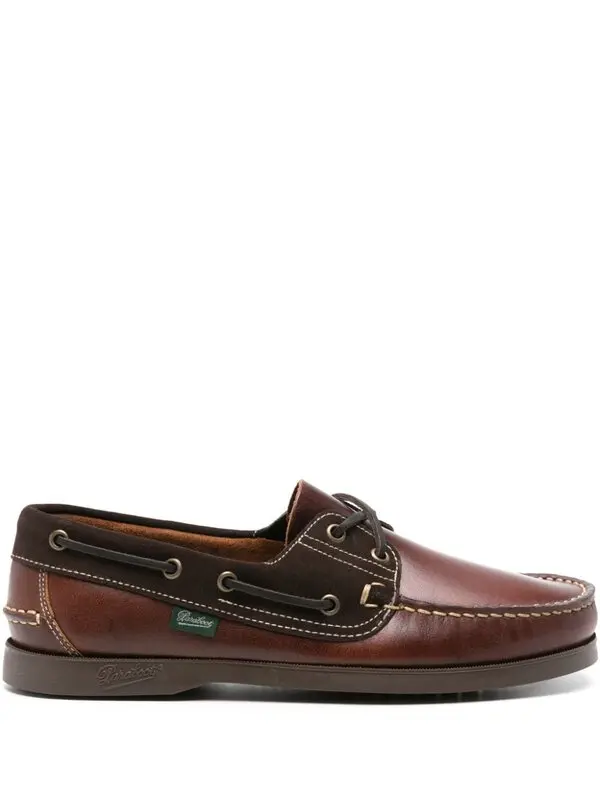 Paraboot Barth Leather Boat Shoes - Brown | Editorialist