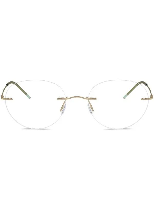 Giorgio Armani Round-frame Glasses - Gold