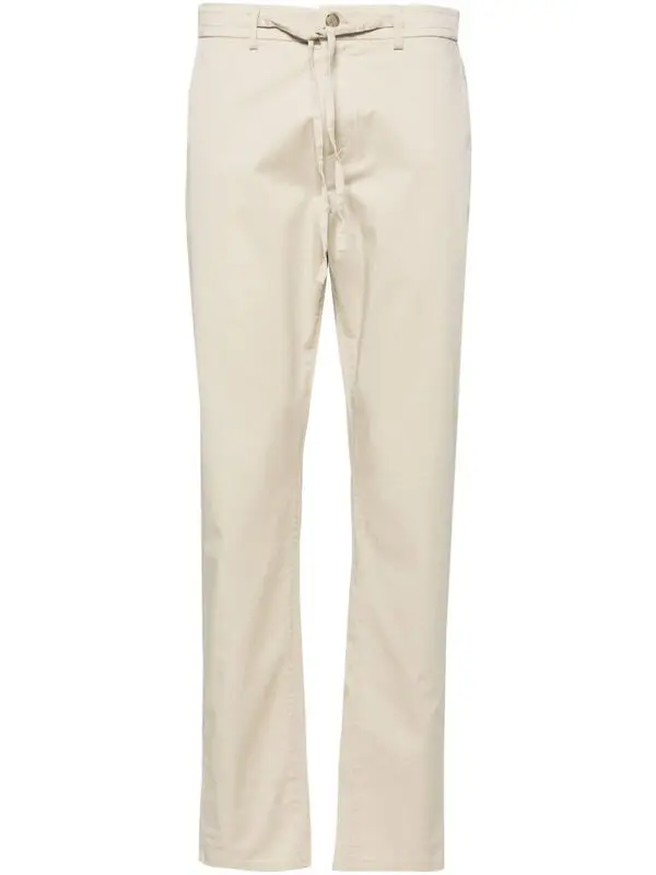 Canali Drawstring-waist Cotton Chino Trousers