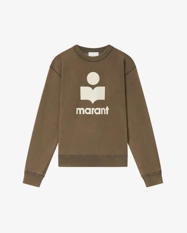 Isabel Marant Mikoy Cotton Sweatshirt - Dark Bronze/ecru