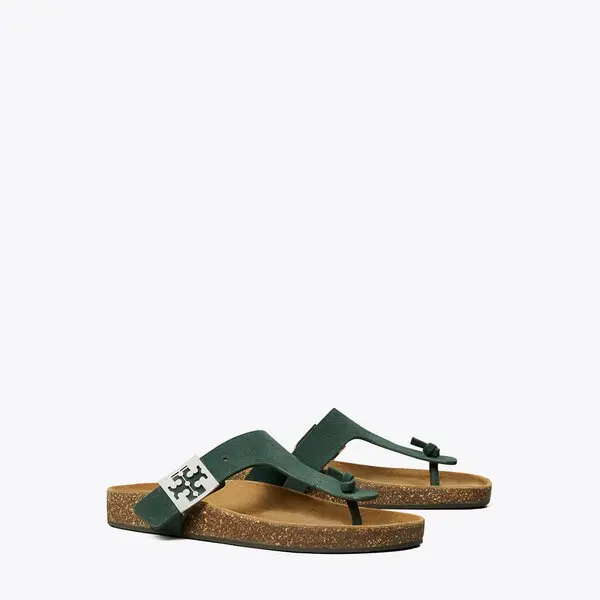 Tory Burch Mellow T-strap Sandal - Warm Teal/light Teak