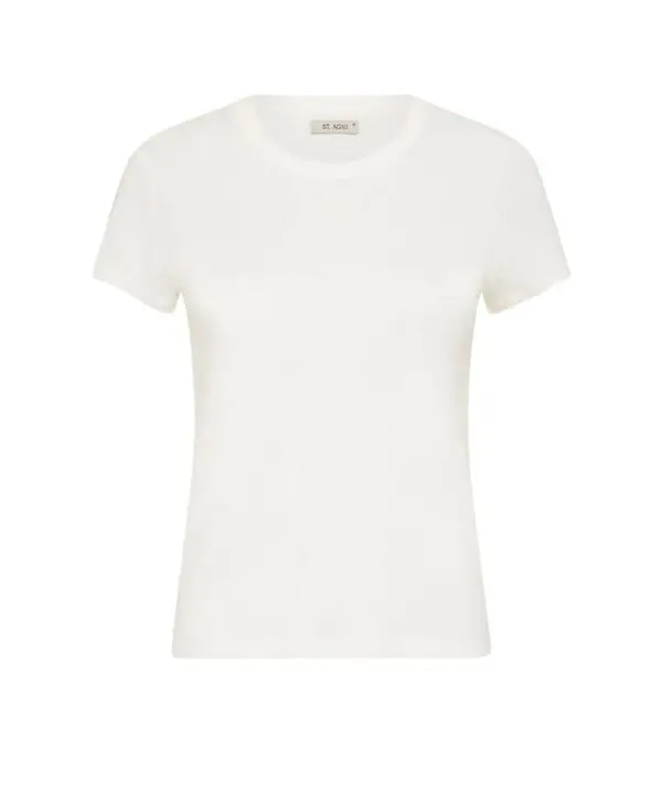 ST. AGNI Crewneck Baby Tee - White