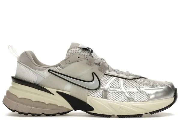 Nike V2k Run Metallic Silver Sneakers - Summit White/pure Platinum/light Iron Ore