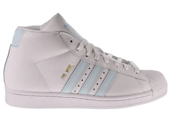 Adidas Lace-up High-top Sneakers - Cloud White/sky Blue Tint