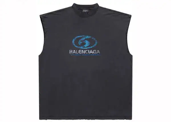 Balenciaga Surfer Sleeveless T-Shirt - Black | Editorialist