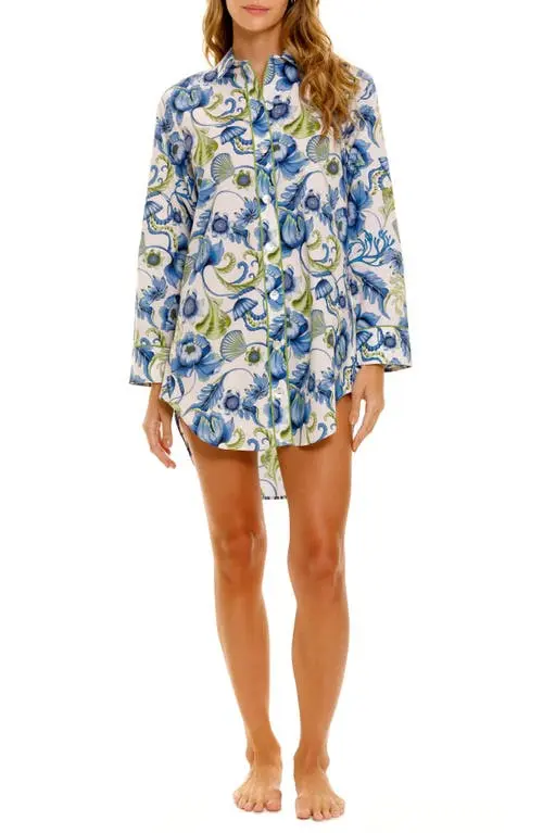 THE LAZY POET Sissy Green Medusa Cotton Nightgown