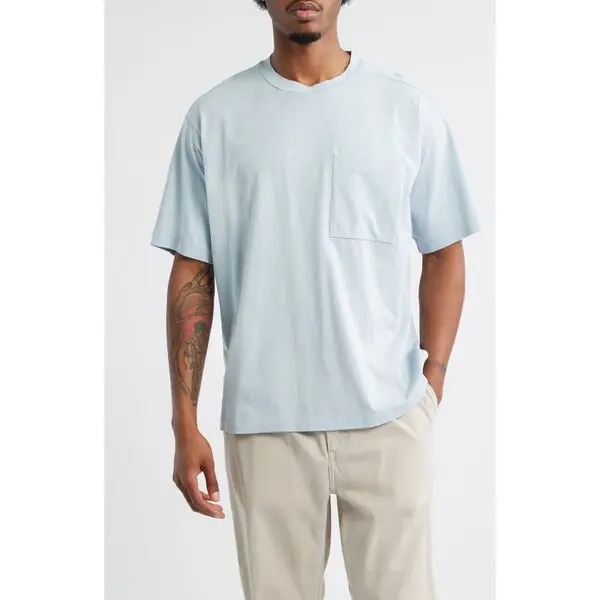 Bp. Washed Oversize Pocket T-shirt - Blue Subdued Washed