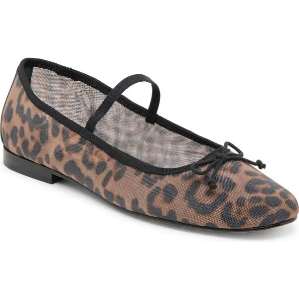 Dolce Vita Cadel Mary Jane Flat - Dark Leopard Mesh