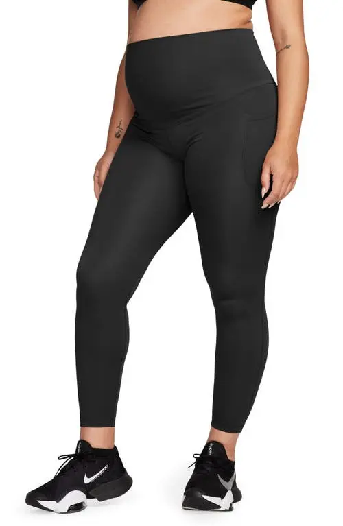 Nike Dri-fit High Waist 7/8 Pocket Maternity Leggings - Black