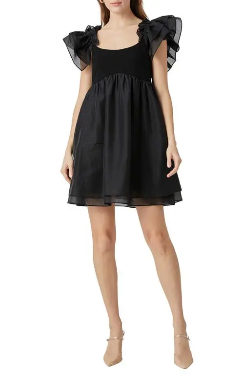 Endless Rose Organza Mini Babydoll Dress
