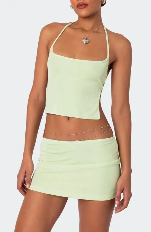EDIKTED Keke Halter Top - Sage
