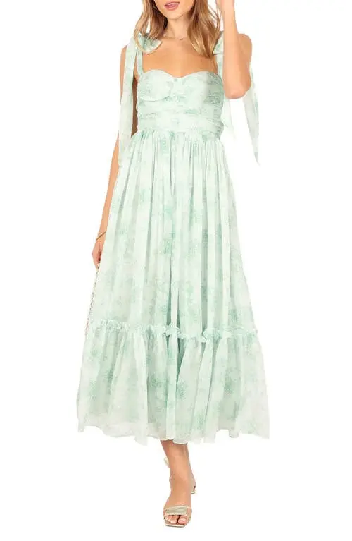 PETAL & PUP Floret A-line Midi Sundress - Sage
