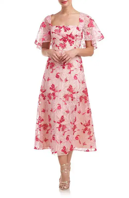 js collections floral embroidered cocktail dress Adalyn Floral Embroidered Off the Shoulder Cocktail Dress (Women)