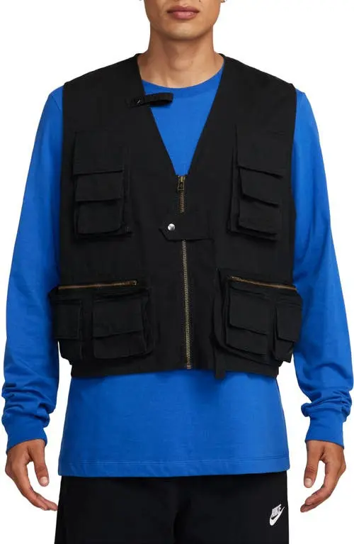 Nike Life Utility Vest In Black/Black - 55% Off | Editorialist
