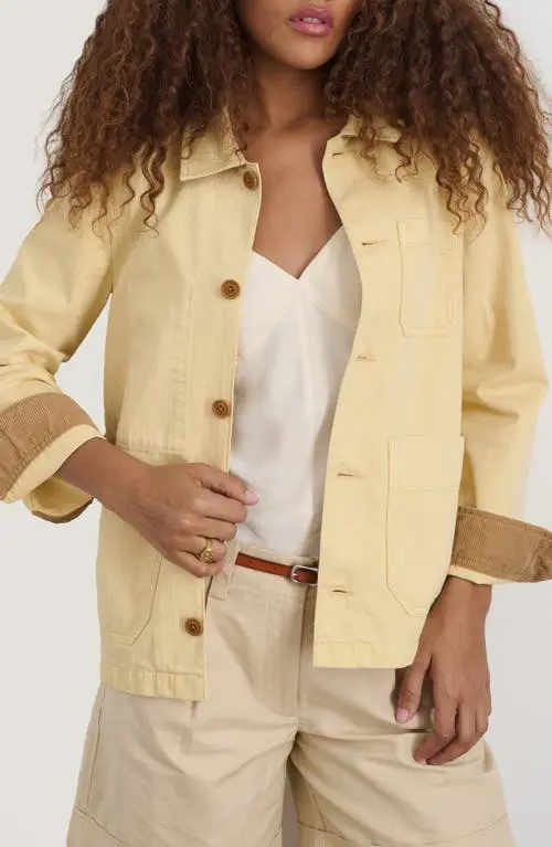 ALEX MILL Britt Cotton Work Jacket - Butter