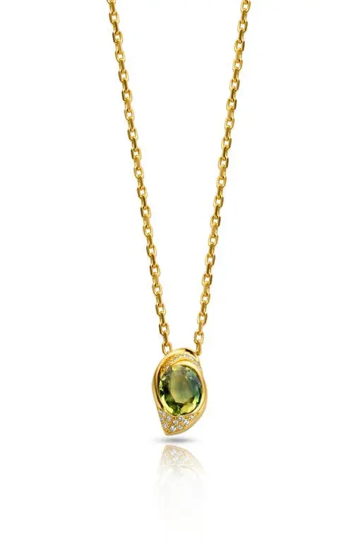 DRIES CRIEL Flux Tsavorite & Diamond Pendant Necklace
